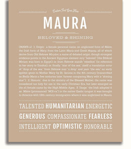 Maura | Name Art Print – Name Stories