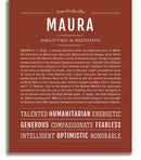 Maura | Name Art Print – Name Stories