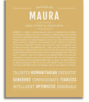 Maura | Name Art Print – Name Stories