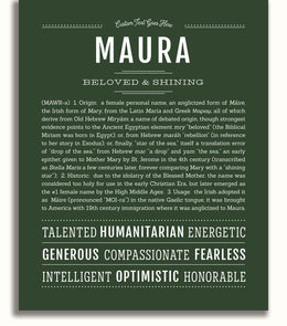 Maura | Name Art Print – Name Stories