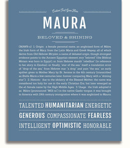 Maura | Name Art Print – Name Stories