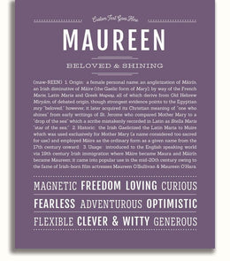 Maureen | Name Art Print – Name Stories