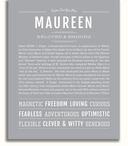 Maureen | Name Art Print – Name Stories