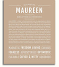 Maureen | Name Art Print – Name Stories