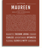 Maureen | Name Art Print – Name Stories