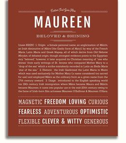 Maureen | Name Art Print – Name Stories