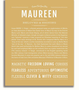 Maureen | Name Art Print – Name Stories