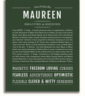 Maureen | Name Art Print – Name Stories