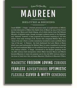 Maureen | Name Art Print – Name Stories