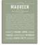 Maureen | Name Art Print – Name Stories
