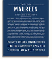 Maureen | Name Art Print – Name Stories
