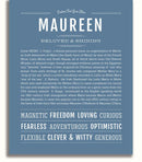 Maureen | Name Art Print – Name Stories