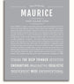 Maurice | Name Art Print – Name Stories