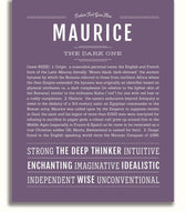 Maurice Personalized Name Meaning Art Prints – Name Stories
