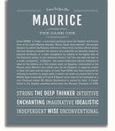 Maurice | Name Art Print – Name Stories