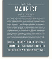 Maurice | Name Art Print – Name Stories