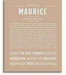 Maurice | Name Art Print – Name Stories