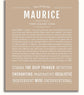 Maurice | Name Art Print – Name Stories