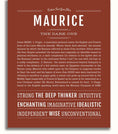 Maurice | Name Art Print – Name Stories