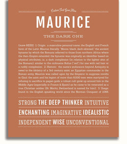 Maurice | Name Art Print – Name Stories