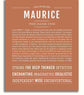 Maurice Personalized Name Meaning Art Prints – Name Stories