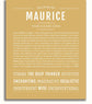 Maurice Personalized Name Meaning Art Prints – Name Stories
