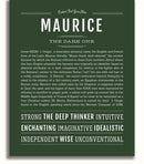 Maurice | Name Art Print – Name Stories