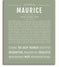 Maurice | Name Art Print – Name Stories