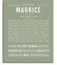 Maurice | Name Art Print – Name Stories