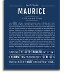 Maurice | Name Art Print – Name Stories