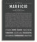 Mauricio Personalized Name Meaning Art Prints – Name Stories