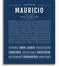 Mauricio | Name Art Print – Name Stories