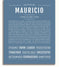 Mauricio Personalized Name Meaning Art Prints – Name Stories