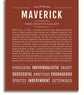 Maverick | Name Art Print – Name Stories