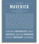 Maverick | Name Art Print – Name Stories