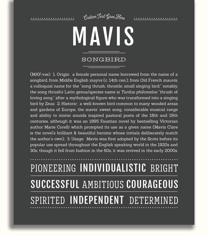 Mavis | Name Art Print – Name Stories