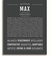 Max | Name Art Print – Name Stories