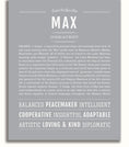 Max | Name Art Print – Name Stories