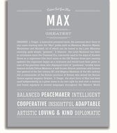 Max | Name Art Print – Name Stories