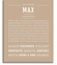 Max | Name Art Print – Name Stories