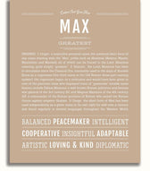 Max | Name Art Print – Name Stories
