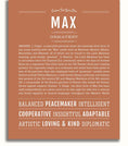 Max | Name Art Print – Name Stories