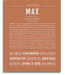 Max | Name Art Print – Name Stories