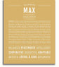 Max | Name Art Print – Name Stories