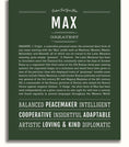 Max | Name Art Print – Name Stories