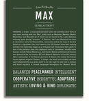 Max | Name Art Print – Name Stories