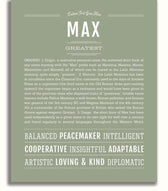 Max | Name Art Print – Name Stories