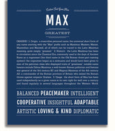 Max | Name Art Print – Name Stories