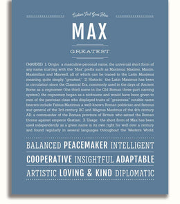 Max | Name Art Print – Name Stories