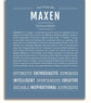 Maxen Personalized Name Meaning Art Prints – Name Stories